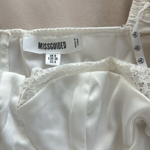 Missguided | Tops | Nwt Missguided White Corset Lace Top And Skirt Set ...